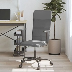 Petromila Kancelářská židle výškově nastavitelná šedá síťovina umělá kůže
