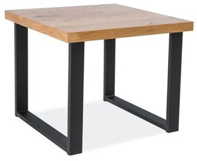 MAXIVA Konferenční stolek - UMBERTO C, masivní dub/černá