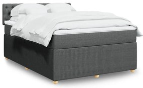 Box spring postel s matrací tmavě šedá 120x190 cm textil