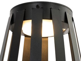 Sada 2 venkovních stolních lamp černých vč. LED 3-stupňové stmívatelné solární a dobíjecí - Penny