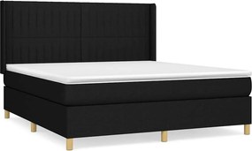 Box spring postel s matrací černá 160x200 cm textil 3132163