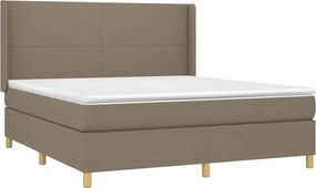 Box spring postel s matrací taupe 180x200 cm textil 3131853