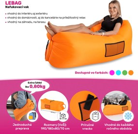 Nafukovací sedací vak/lazy bag, modrá, LEBAG