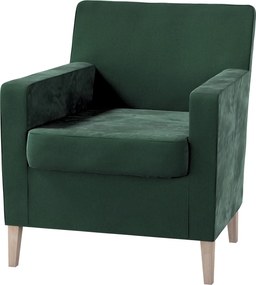 Potah na křeslo IKEA Karlstad barva zelená látka lesklé, sametová