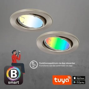 Brilo - SADA 3x LED RGBW Stmívatelné koupelnové svítidlo GU10/4,9W/230V Tuya+ DO