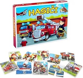 HYDRODATA Společenská hra Hasiči / 3v1 / 40 karet / od 4 let