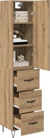 Vysoký bufet Artisanový dub 34,5 x 34 x 90 cm Kompozitní dřevo 3402729