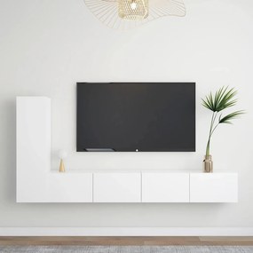 3dílný set TV skříněk bílý kompozitní dřevo 3078675