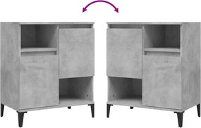 Příborníky 3 ks betonově šedé 60 x 35 x 70 cm kompozitní dřevo 3185747