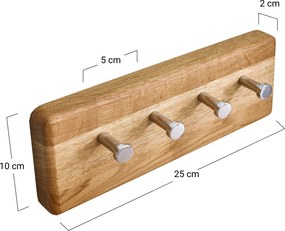 Massivo.cz Věšák na klíče, dub