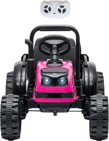 Elektrický traktor Milly Mally s přívěsem růžový