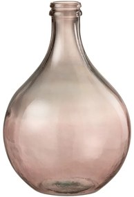 OnaDnes -20% Růžová skleněná váza J-Line Feen 43 cm