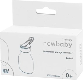 Silikonová lahvička na mateřské mléko New Baby hnědá