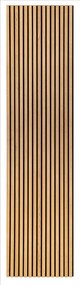 Dekorační obkladový SLAT panel akustic 27-14 Dub Olej MDF černá 280cm x 60cm