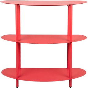 Červený kovový regál 90x82x28 cm Cool Retro – Leitmotiv
