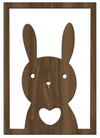 Dřevěný obraz RABBIT Barevný vzor: Ořech, Rozměry (cm): 20x29