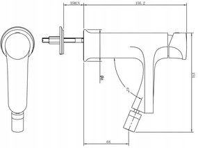 Cersanit Inverto - bidetová baterie, zlatá, S951-289