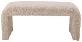 Krémová lavice z textilie bouclé Bobbie – Bloomingville