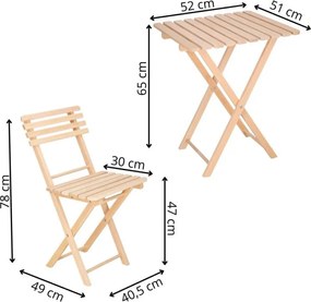 Sestava zahradního nábytku SPRINGOS PROVANCE přírodní