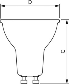 LED žárovka GU10 Philips CP 7W (100W) teplá bílá (3000K), reflektor 60°