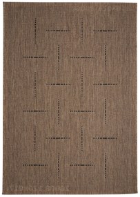 Devos koberce Kusový koberec FLOORLUX Coffee/Black 20008 – na ven i na doma - 160x230 cm