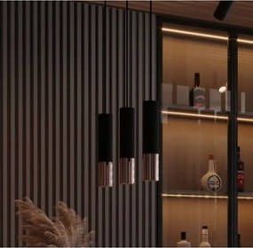 Závěsné svítidlo SOLLUX Loopez 3L GU10 3x40W bez zdroje ocel černá/měděná SL.0948
