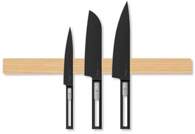 Wook | dřevěná magnetická lišta na nože - jasan montáž: montáž na zeď, velikost: 30 x 4 x 2 cm (5 nožů)