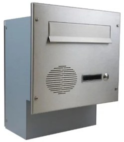DOLS F-046-H - nerezová poštovní schránka k zazdění, pro hovorový modul, s jmenovkou a zvonkovým tlačítkem