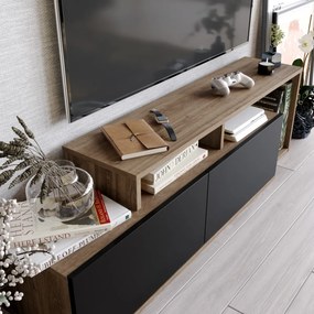 TV stolek Nexera 149,8 cm ořech/černý