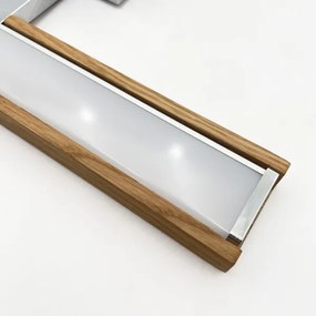 BRILAGI-LED Koup osvět zrcadla 3v1 WOODY MIRROR LED/8W/230V 40 cm IP44 chrom/dub