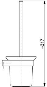 KFA Armatura 864-031-00 - Nástěnná WC štětka lesklý chrom