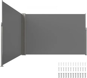 Stahovací boční markýza, 200,7 × 599,4 cm venkovní ochranná zástěna, 180 g