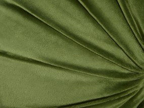 Sada 2 sametových polštářů se záhyby ø 38 cm zelený BODAI Beliani