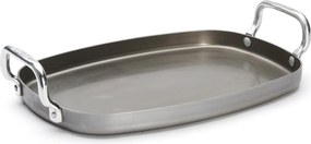 Oválná pánev ke grilování Plancha de Buyer MINERAL B 38x26cm hladká