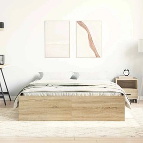 Rám postele dub sonoma 150 x 200 cm King Size 3203868