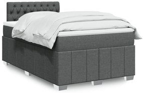 Box spring postel s matrací tmavě šedá 120x190 cm textil 3289315