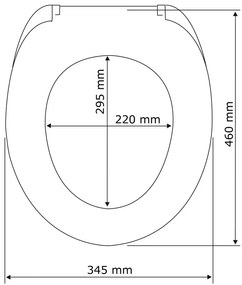 Bílé WC sedátko se snadným zavíráním Wenko Calla, 47 x 35,5 cm
