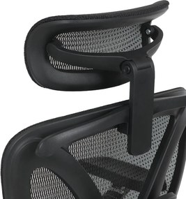 Kancelářská ergonomická židle PORTE — síťovina, černá