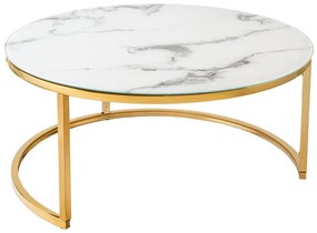 Elegance III konferenční stolek bílý 80 cm