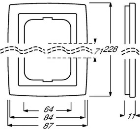 ABB Solo trojrámeček chromová matná 1754-0-4106 (1723-80) 2CKA001754A4106