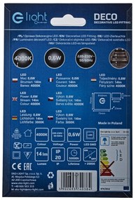 Schodišťové LED svítidlo Deco, 1x LED 0,6w, 4000k, s