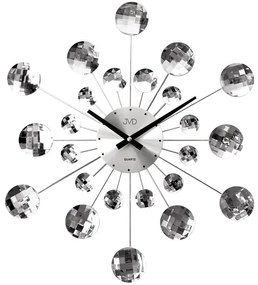 Designové paprskovité skleněné-kovové hodiny JVD HT464.2