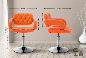 Relaxační křeslo Dublin umělá kůže – oranžová