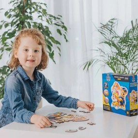 TREFL PUZZLE DŘEVO Legrační Tlapková Patrola 20x24cm tvarované 50 dílků tr20240