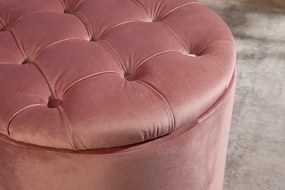 Designová taburetka Rococo 50 cm starorůžová