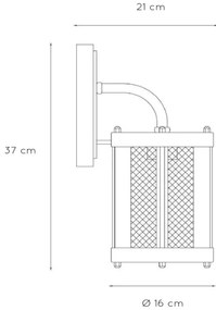 Lucide 29826/01/30 - Venkovní nástěnné svítidlo MAKKUM 1xE27/40W/230V IP23