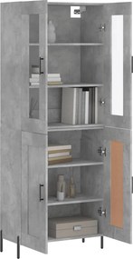 Skříň highboard betonově šedá 69,5x34x180 cm kompozitní dřevo 3198349