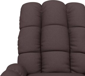 Polohovací křeslo tmavě hnědé textil 289801