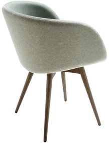 MIDJ - Židle SONNY s dřevěnou podnoží a područkami