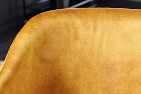 Židle Tracy sametově hořčicová žlutá černá/ 43153